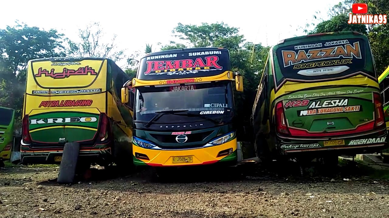 vlog bus luragung Jembar cibadak di garasi bus luragung jaya lama - YouTube