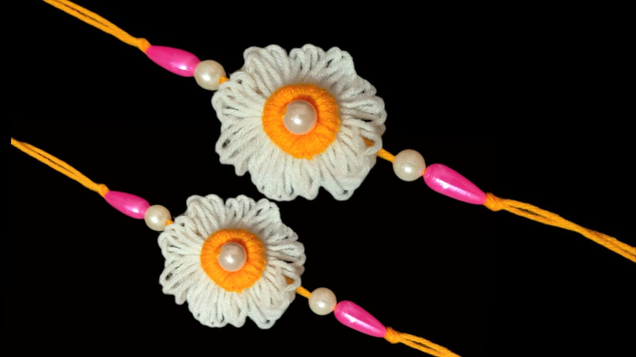 Diy easy rakhi making at home || how to make easy rakhi || Homemade ...