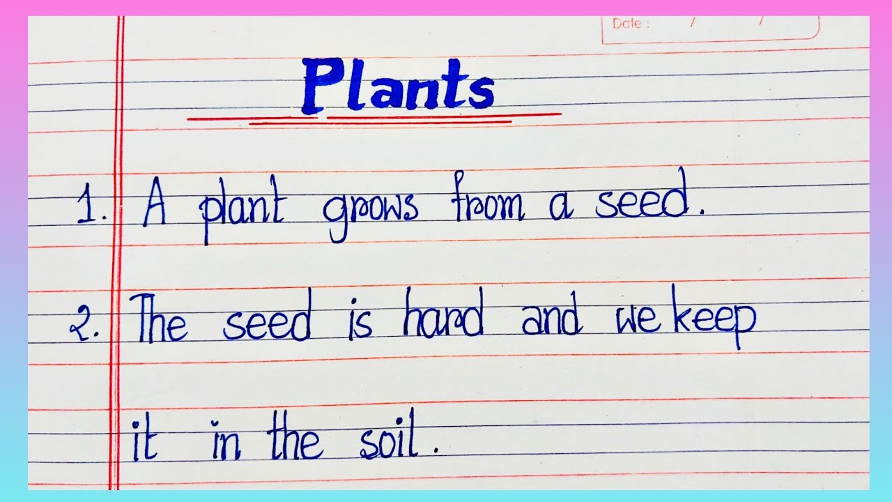 Short essay on Plants 🪴 in English | Paragraph Writing on Plants in ...