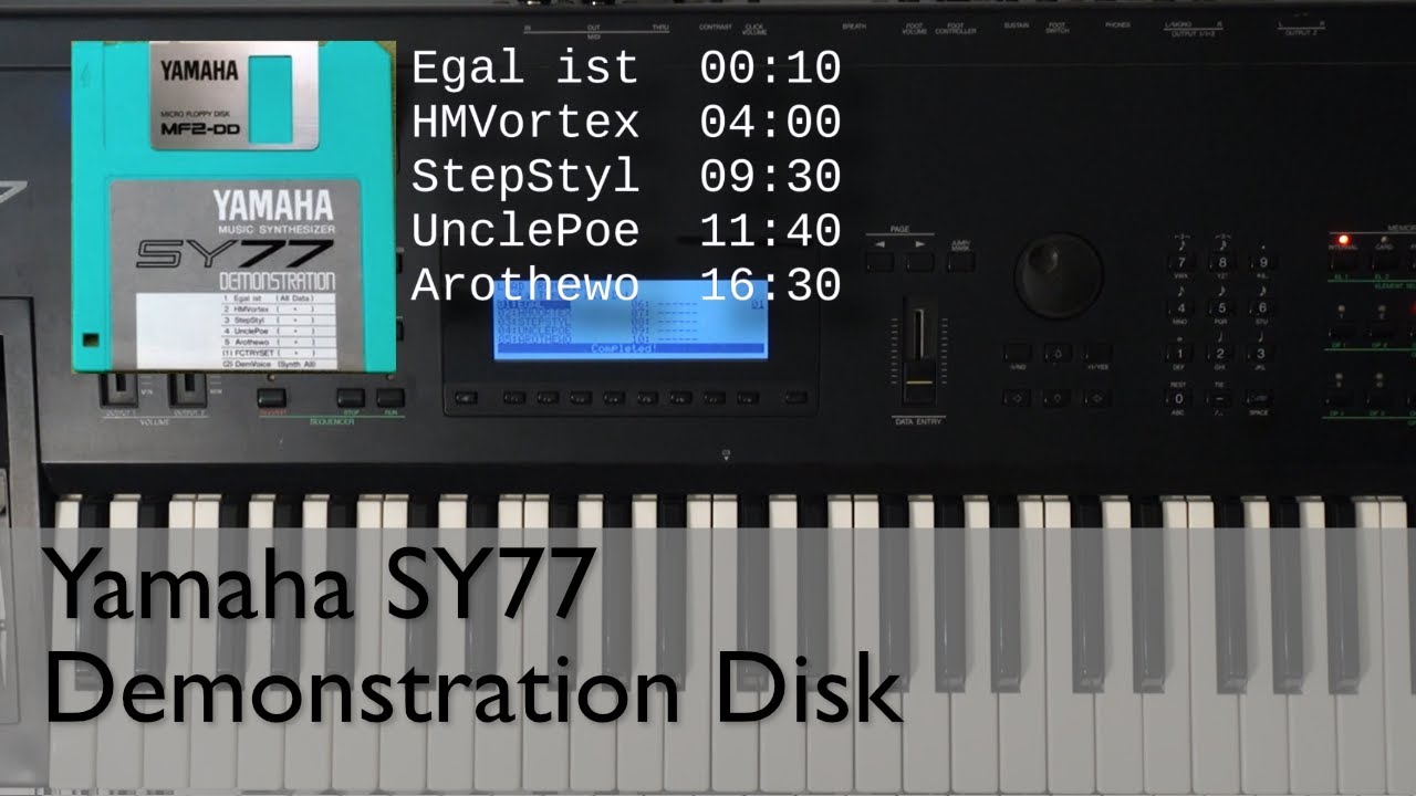Yamaha SY77 Demostration Disk - YouTube