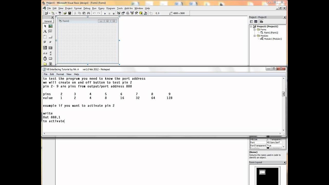 Parallel Port Interfacing - YouTube