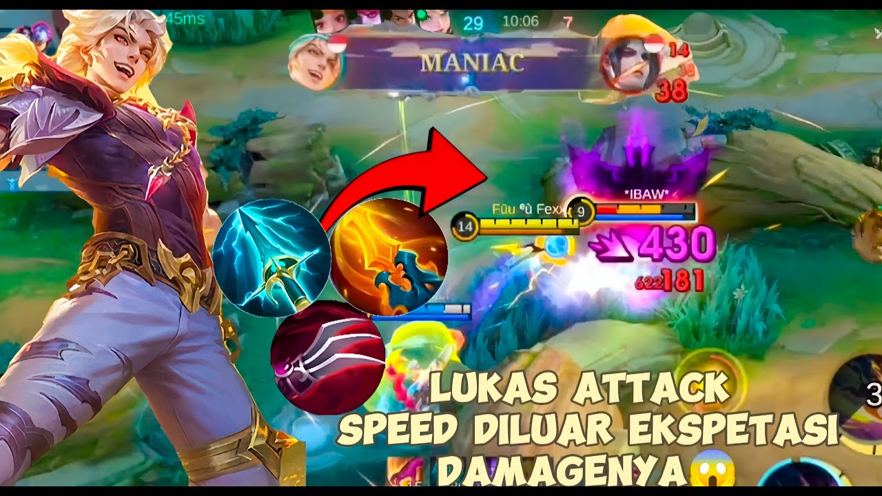 BUILD ATTACK SPEED LUKAS TERSAKIT‼️SERANGAN SECEPAT KILAT WOY😱- Mobile ...