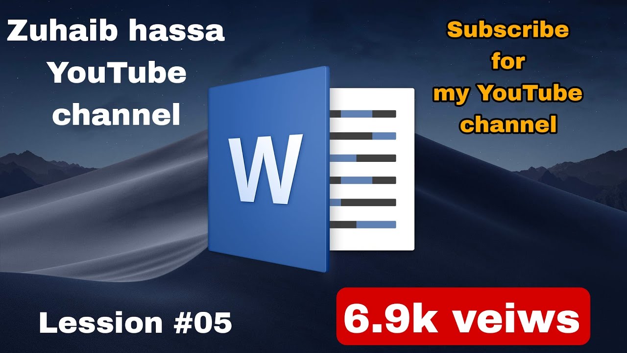 Creat a chart in Ms word 2013 [ with Zuhaib hassa ] Lession #05 ( ms ...