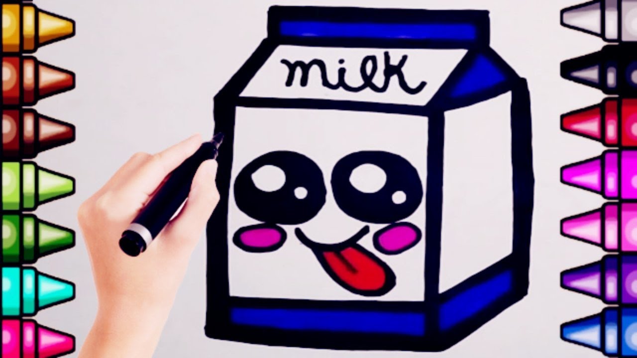 How To Draw A Milk Box Easy Step By Step| Milk Box Drawing And ...