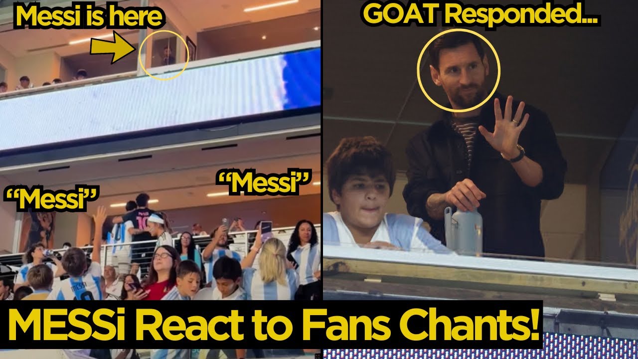 Moment Argentina Fans Chants "MESSI,MESSI" After Spotting Him From ...