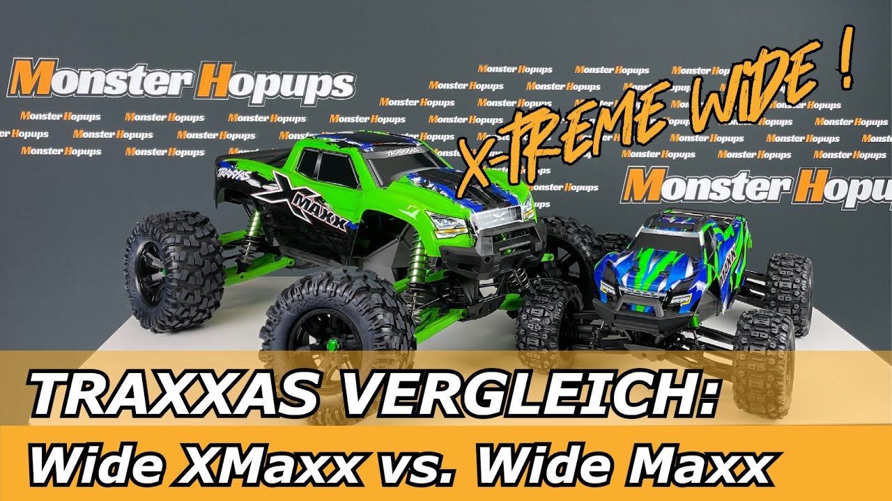 Vergleich: TRAXXAS Wide X-Maxx vs. TRAXXAS Maxx - YouTube