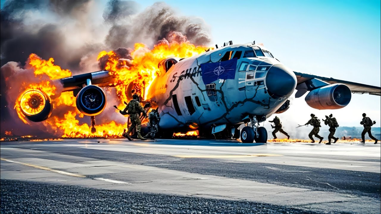 Cargo plane carrying 800 NATO troops hit by Russian air defenses in ...