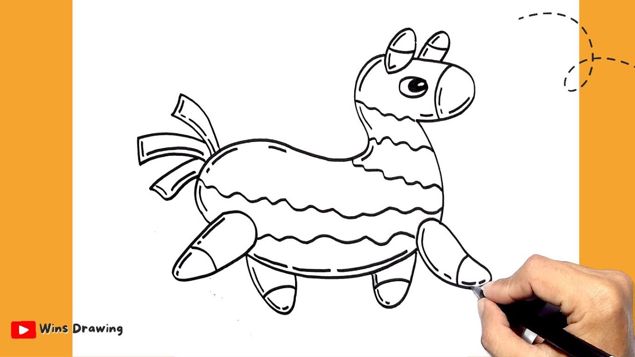 How to Draw Mexican Pinata - YouTube