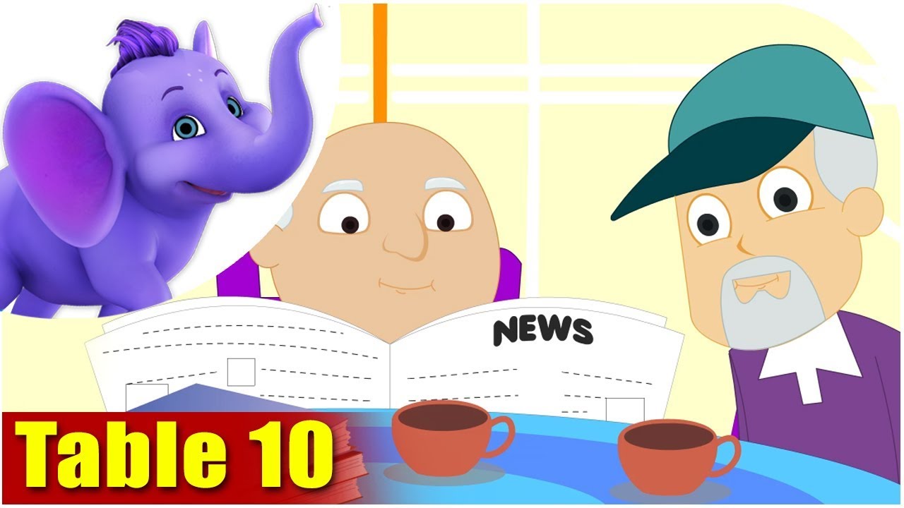 Multiplication Table Rhymes - Table 10 in Ultra HD (4K) - YouTube