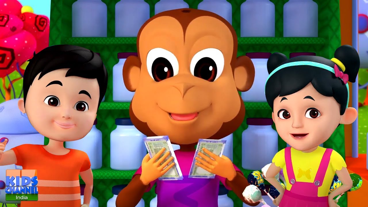 Ek Bandar Ne Kholi Dukan | एक बंदर ने खोली दुकान | Hindi Nursery Rhymes ...