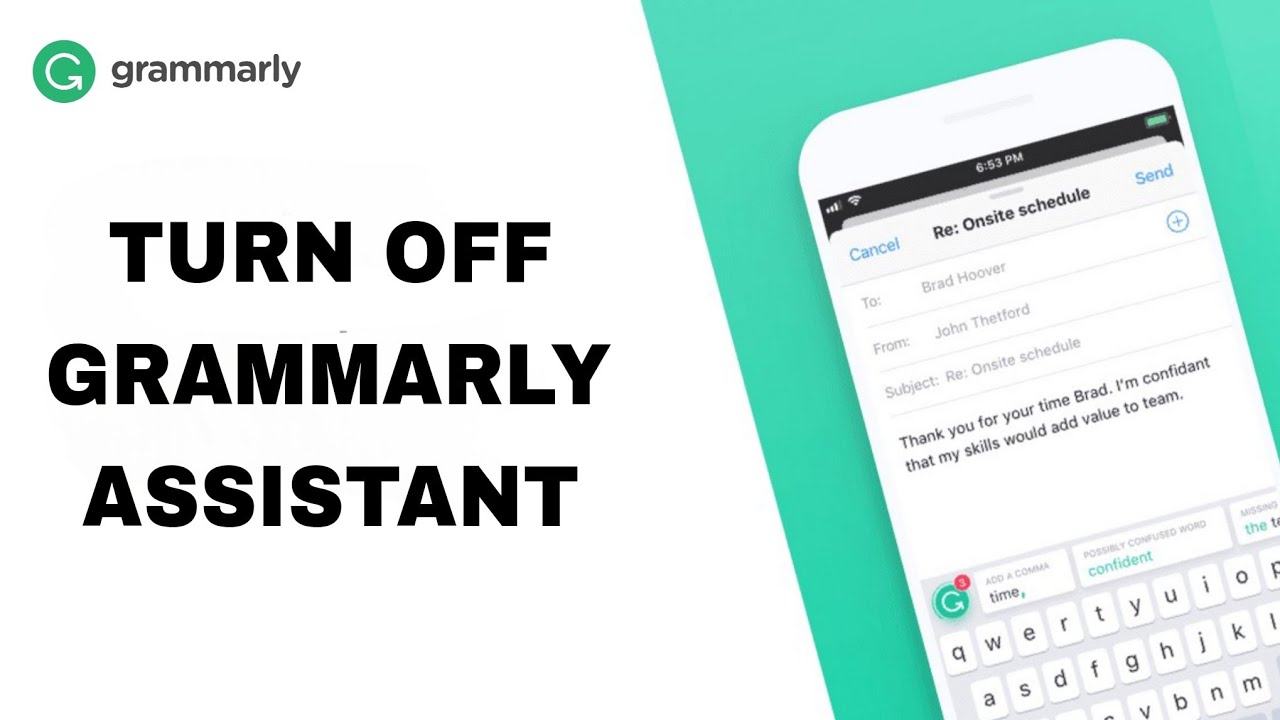 How To Turn Off Grammarlyt Assistant On Grammarly App - YouTube