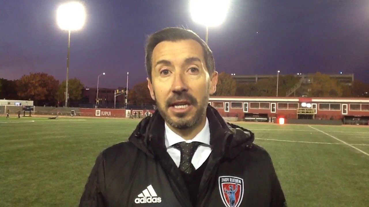Postgame scrum with Indy Eleven manager Martin Rennie - YouTube