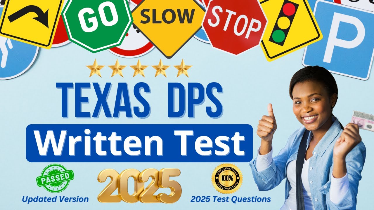 Texas DMV Written Test 2025 (50 Updated Test Questions and Answers ...