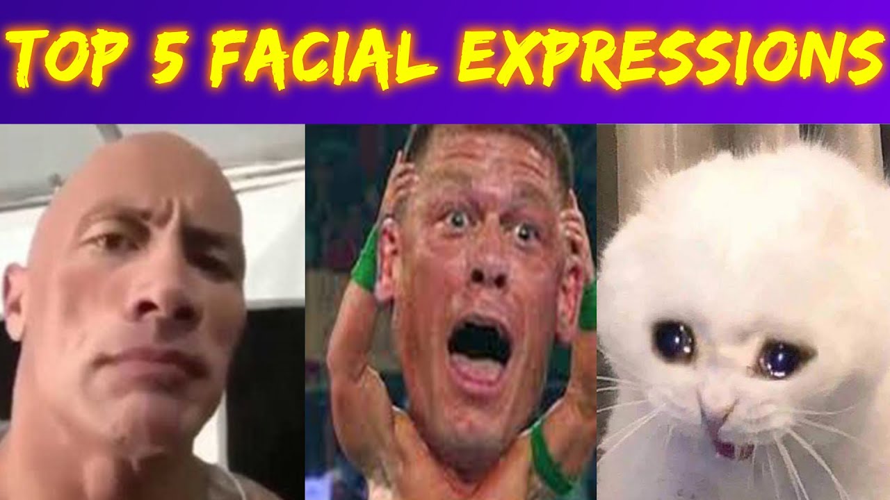 Top 5 facial expressions I The Rock and Josh Cina - YouTube