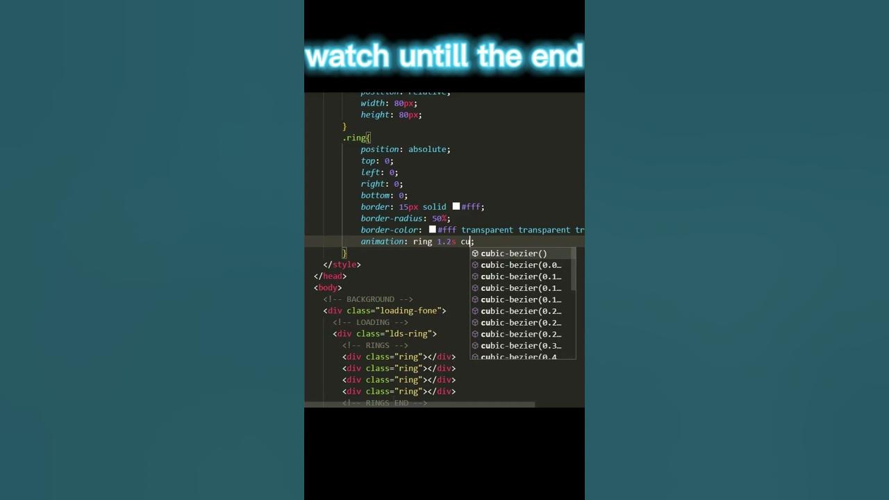 Css Loading Spinner Css Spinner Animation Using Html And Css Shorts Youtube