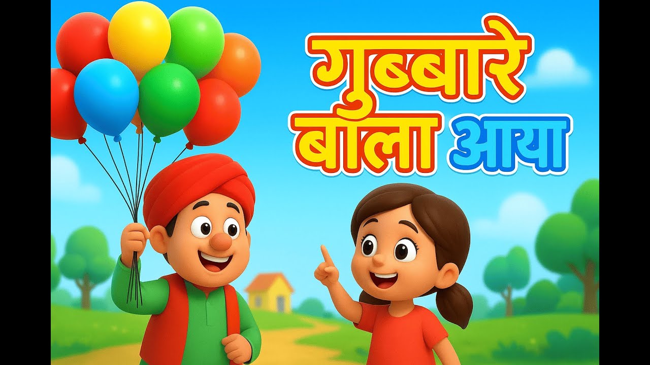 गुब्बारे वाला आया | Gubbare Wala Aaya | Kids Balloon Song | Fun Cartoon ...