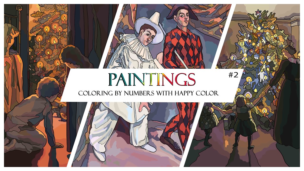 Coloring by numbers - Happy color. Paintings #2 - YouTube