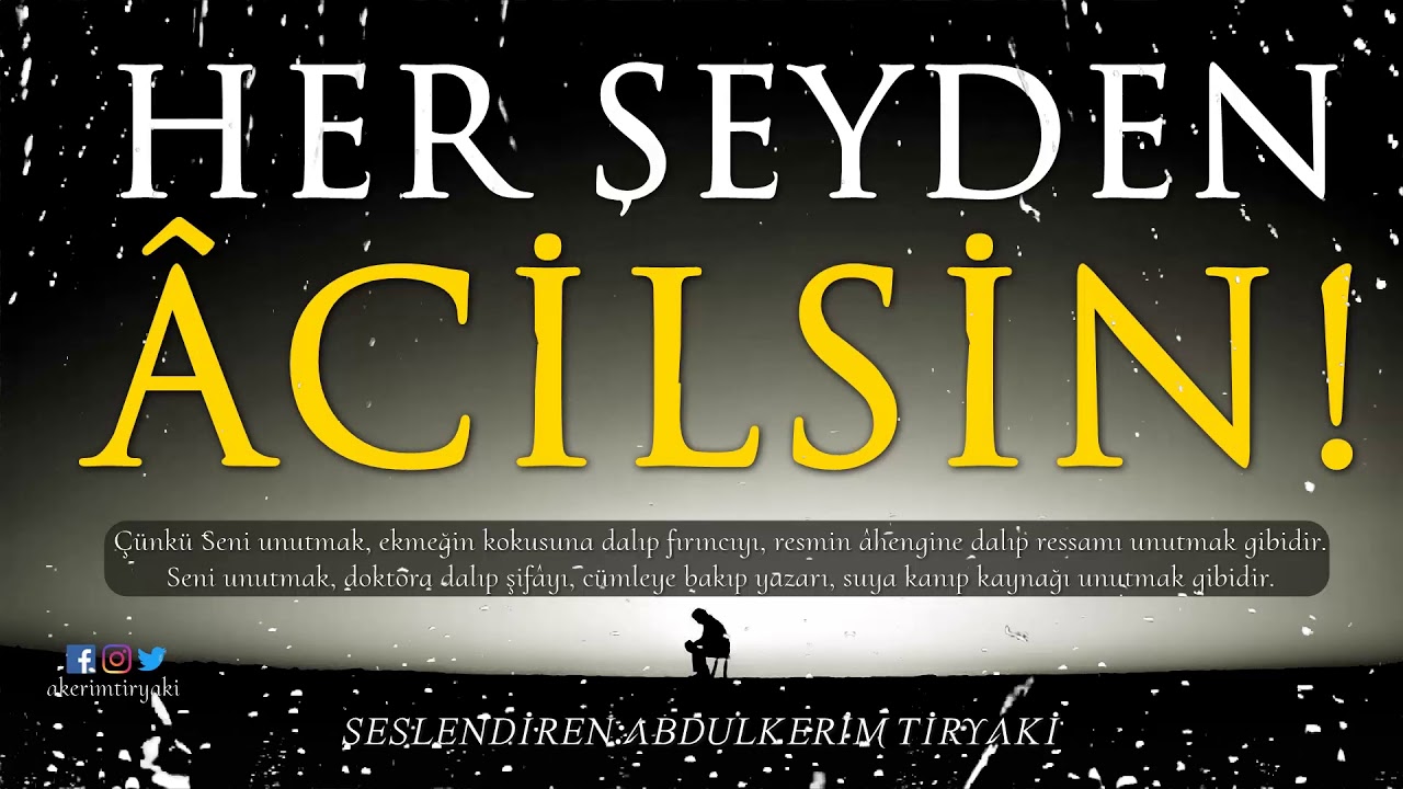 Sen Her Şeyden Âcilsin! - Abdulkerim Tiryaki - YouTube