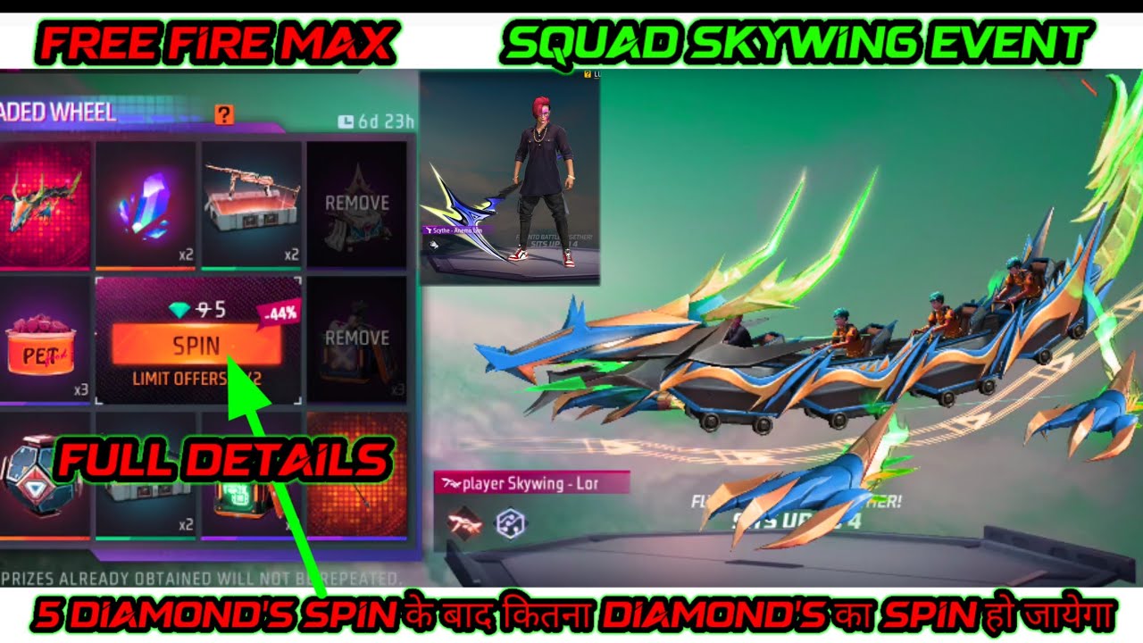 Free Fire Squad Skywing Event || Squad Skywing || Free Fire Max Skywing ...