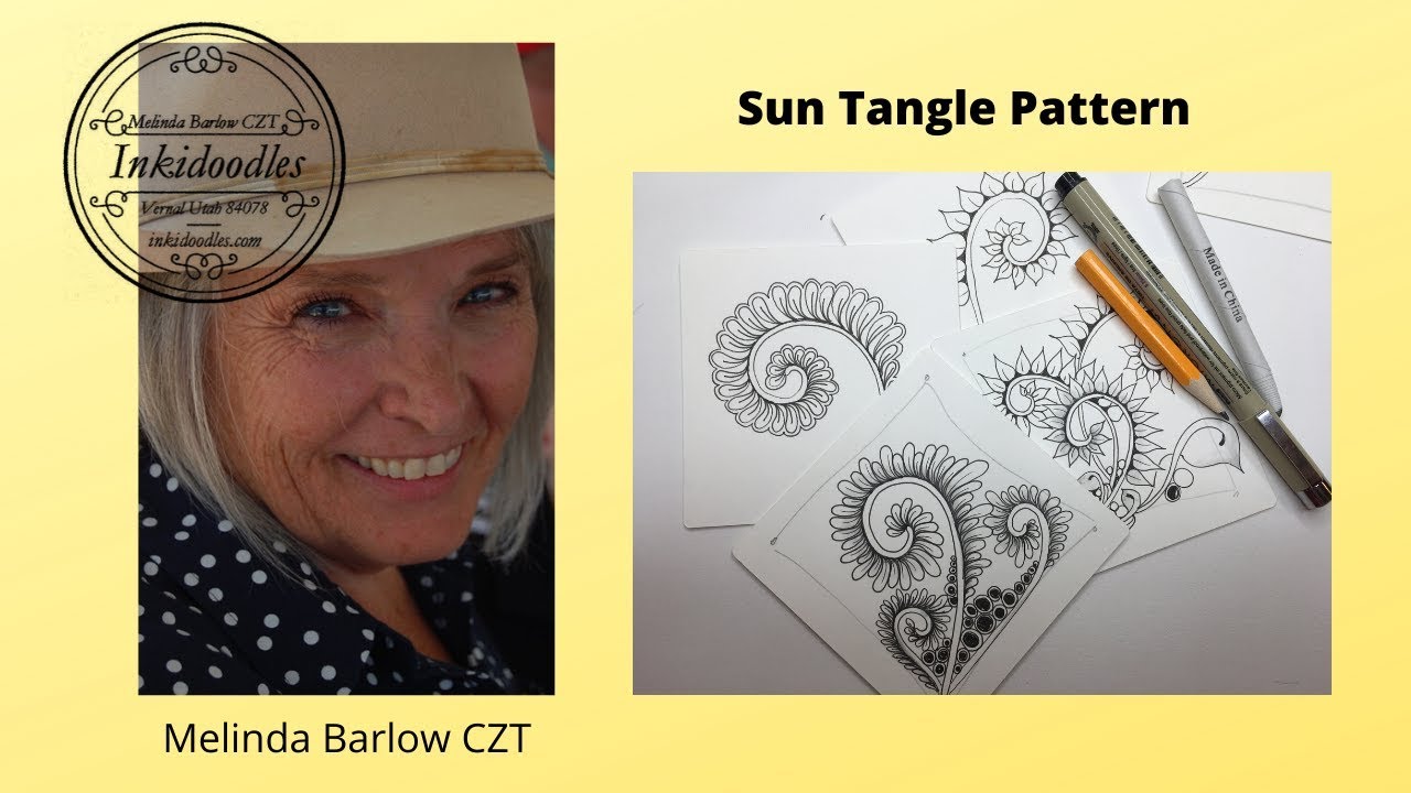 Sun Tangle Pattern Art Lesson #488 - YouTube