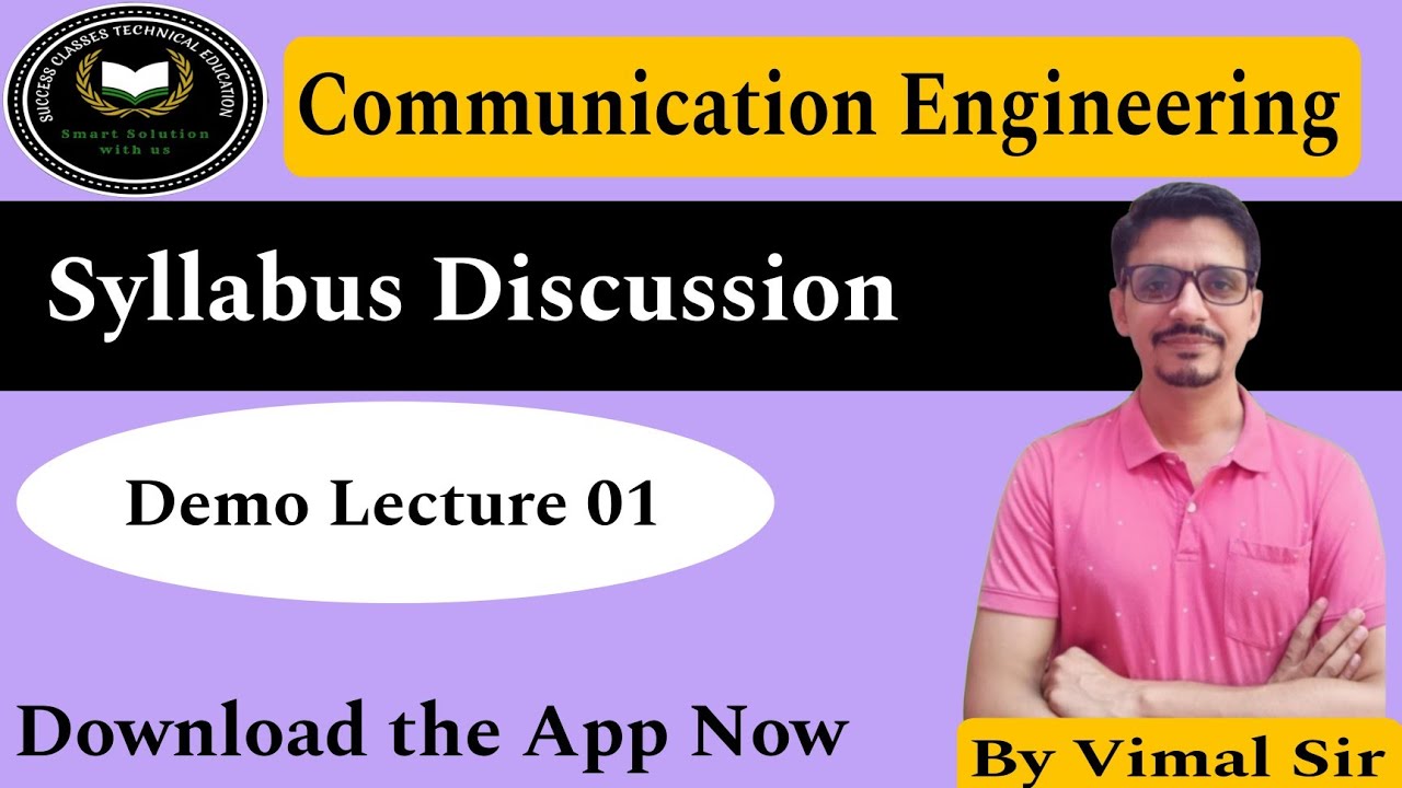 Communication Engineering | Demo Lecture 1 || Syllabus Discussion || CE By Vimal Sir - YouTube
