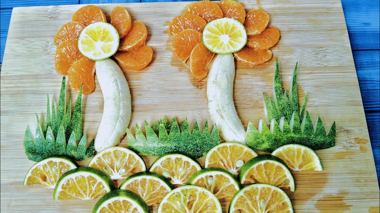 Simple carving for beginners, ponkan banana, and citrus. nature design ...