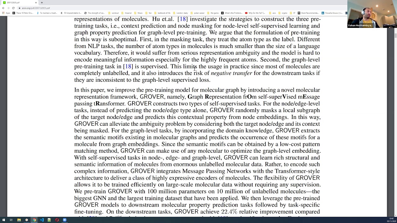 Self-supervised Graph Transformer on Large-Scale Molecular Data - YouTube