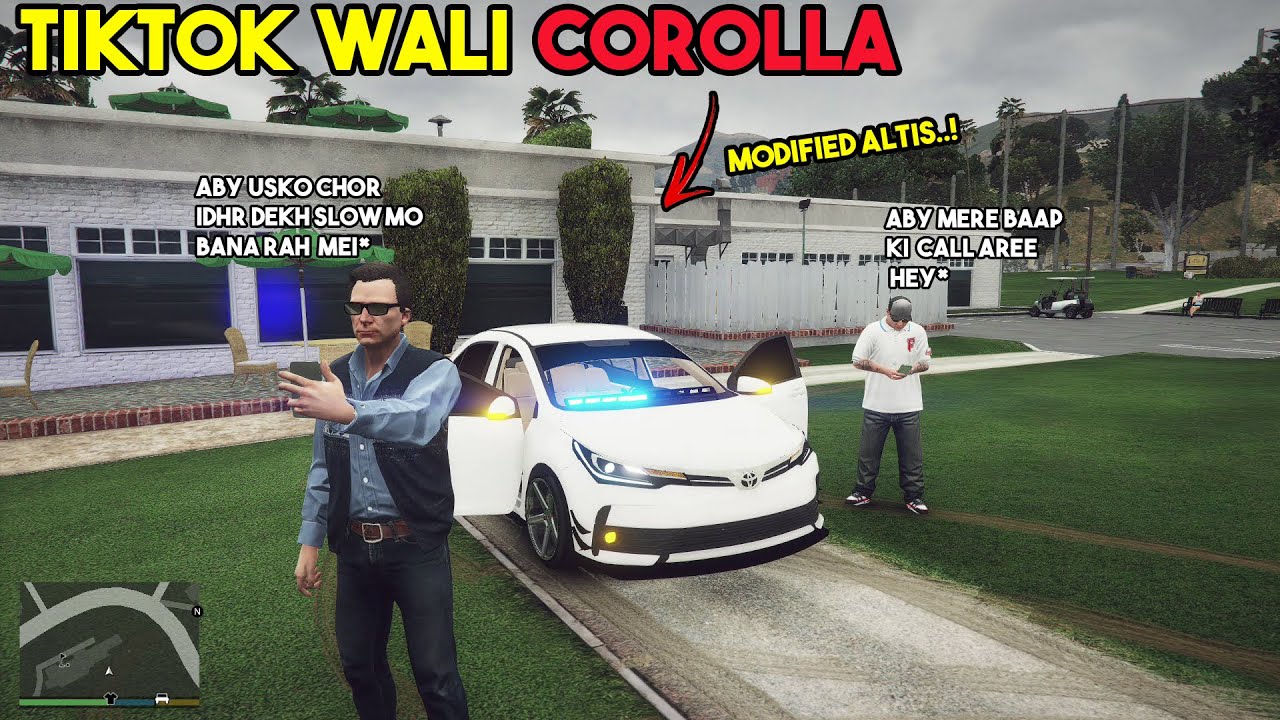 GTA 5 Pakistan | Jimmy And Sharafat Making Tiktok | Toyota Corolla ...