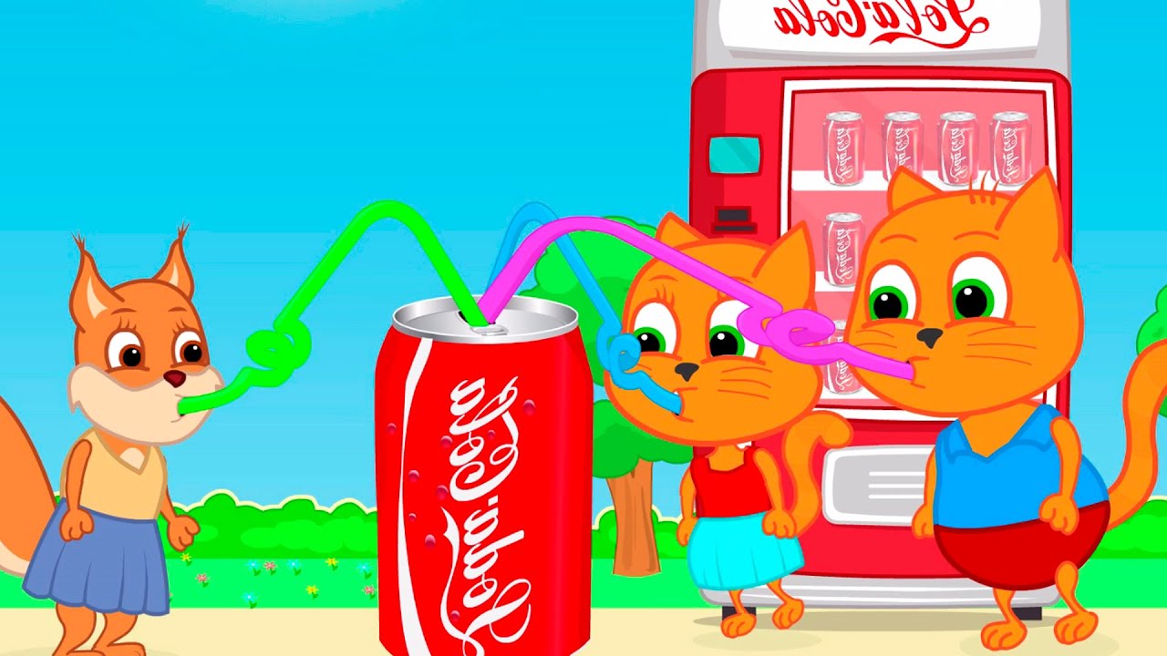 Familia de Gatos - Coca Cola Para Amigos Dibujos Animados Para Niños ...
