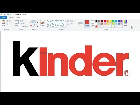 How to draw the Kinder Chocolate logo using MS Paint | How to draw on ...
