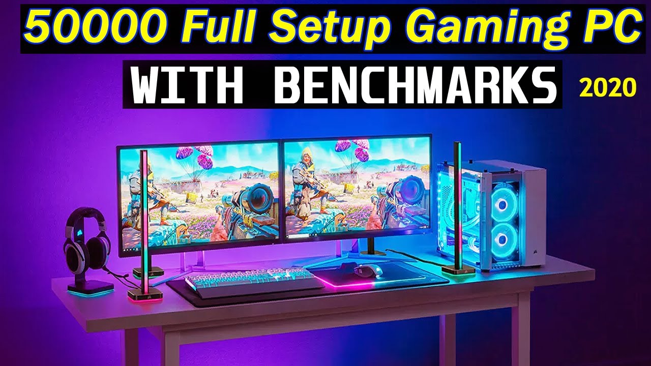 [HINDI] 50,000/- Rs Full Setup Build - Gaming Benchmarks ! 2020 - YouTube