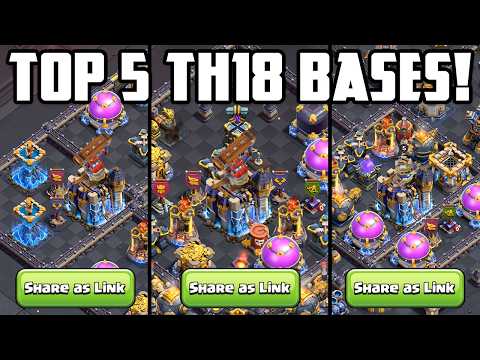Top 5 Nasty Town Hall 18 Bases for Ranked Mode! With TH18 Base Link (Clash of Clans)