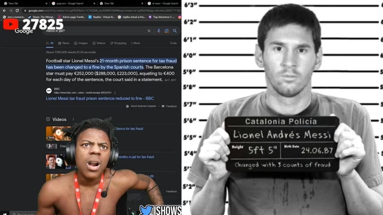 Messi in Jail | IShowSpeed Reaction Messi Jail IShowSpeed Messi - YouTube