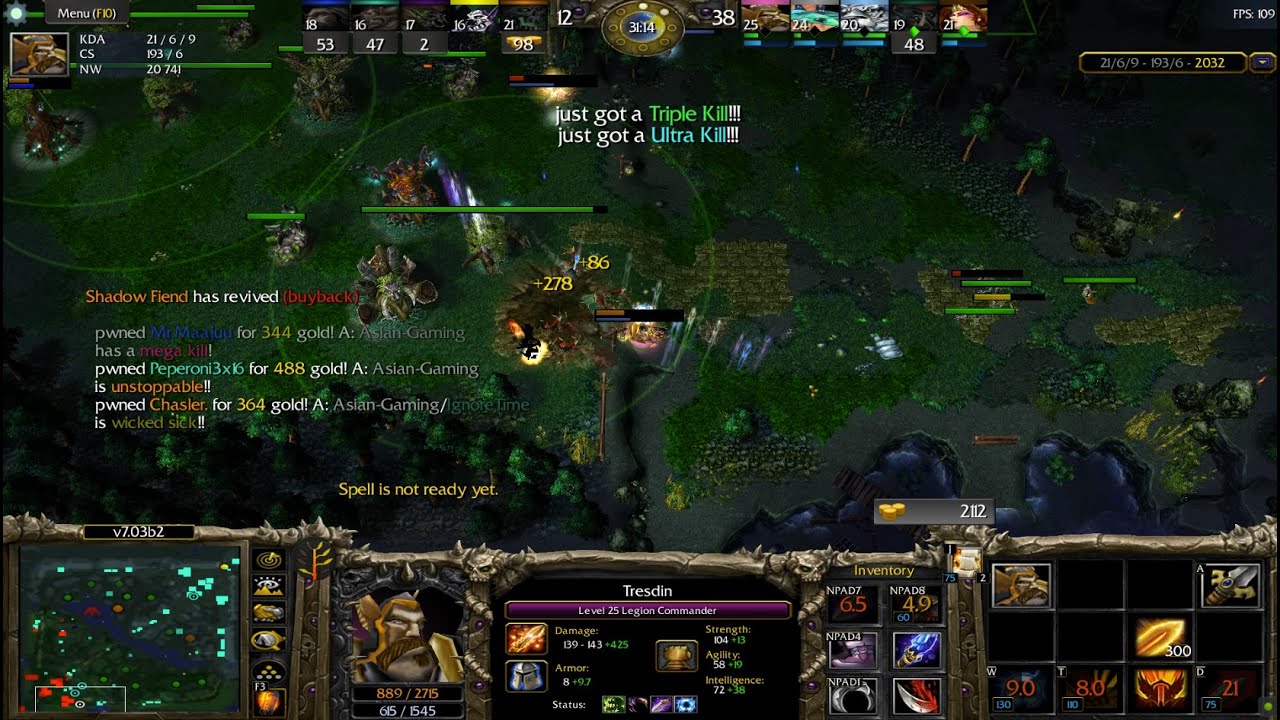 DOTA 1 Legion Commander Tresdin Beyond GODLIKE #6 + ULTRA KILL - YouTube