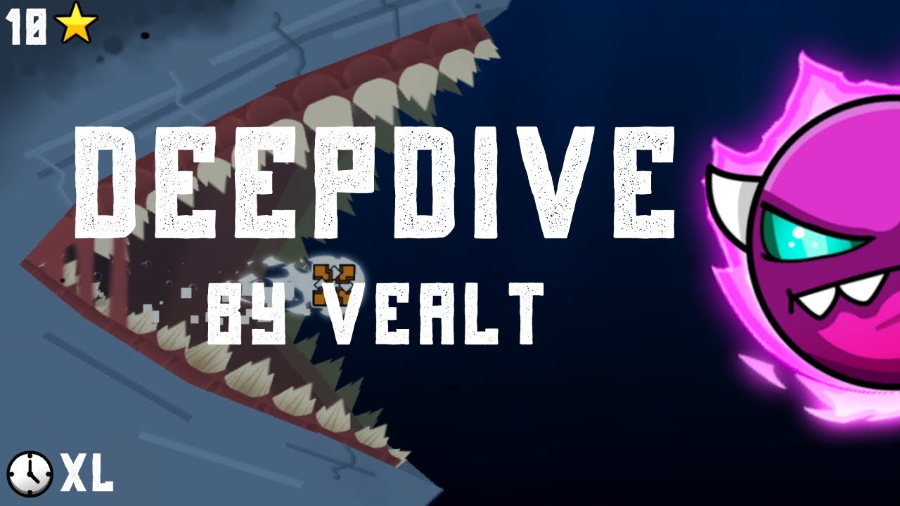"DeepDive" [LEGENDARY MEDIUM DEMON] by Vealt | Geometry Dash 2.2 - YouTube