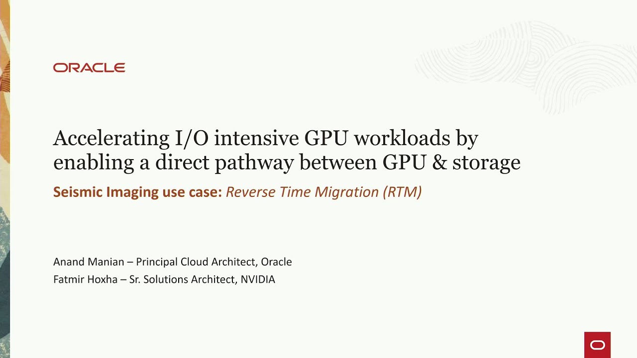 Technical Talk: Accelerating I/O intensive GPU Applications (eg ...