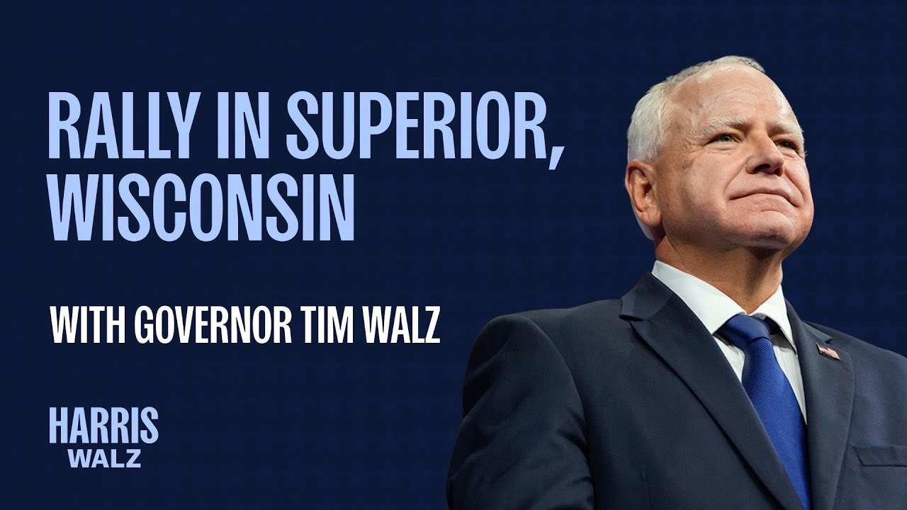 Rally in Superior, WI, with Governor Tim Walz | Harris-Walz 2024 - YouTube