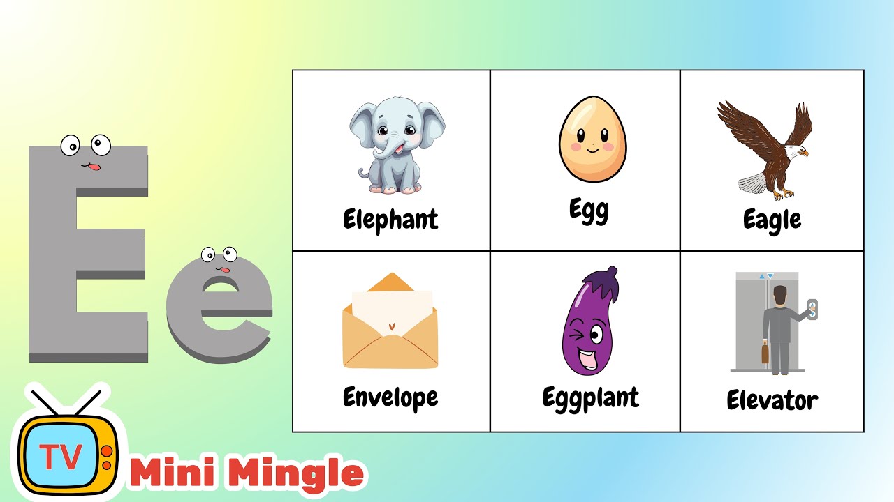 Alphabet #abc #flashcards for Kids| E for #elephant | Learn ABCD ...