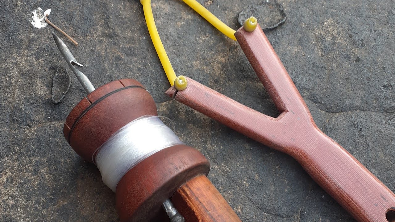 (Spincast caseiro) funciona? Pesca com estilingue!!! - YouTube