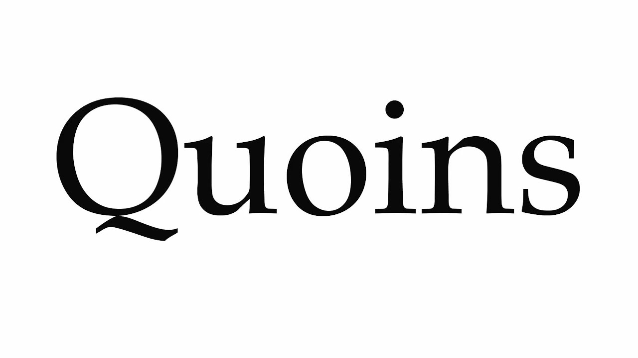 How to Pronounce Quoins - YouTube