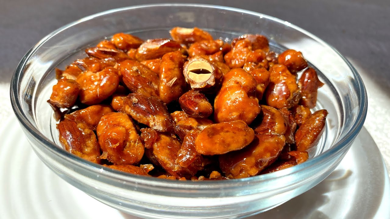 Almendras caramelizadas//caramelized almonds - YouTube