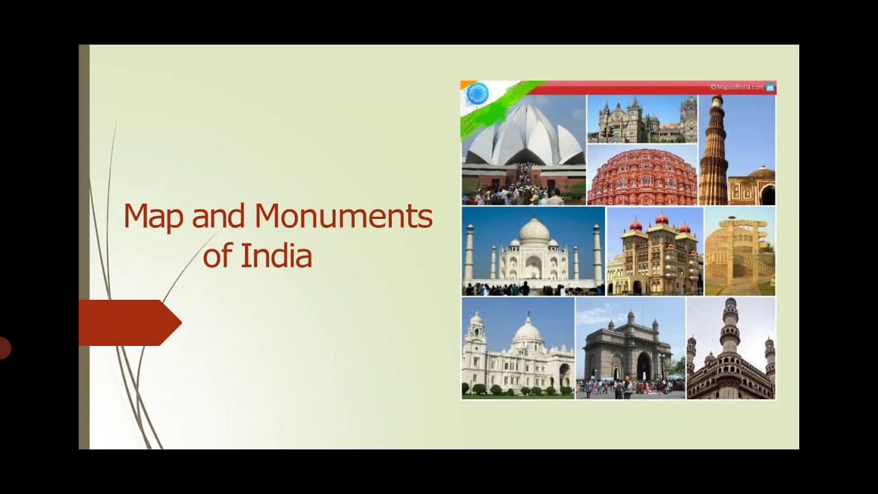 Map and monuments of India - YouTube