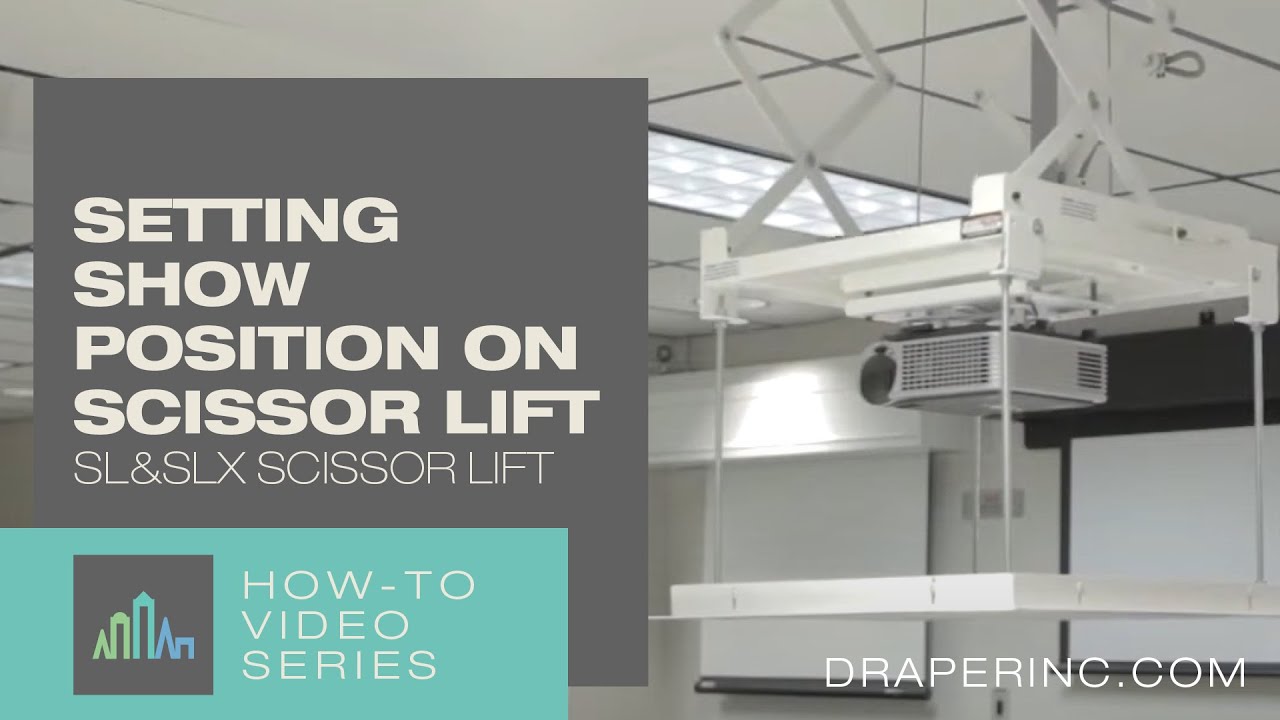 How To: Setting Show Position on Scissor Lift by Draper Inc. - YouTube