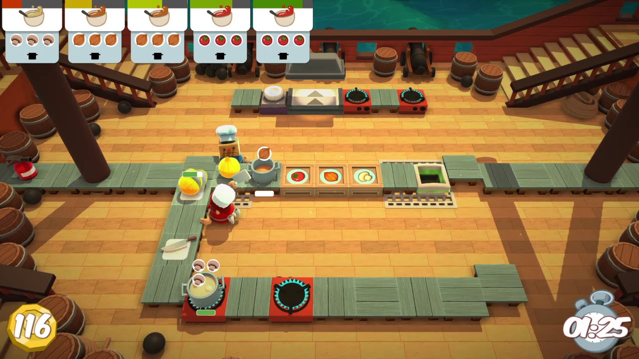 [Overcooked] Level: 6-1 | 2 players | Score: 196 - YouTube