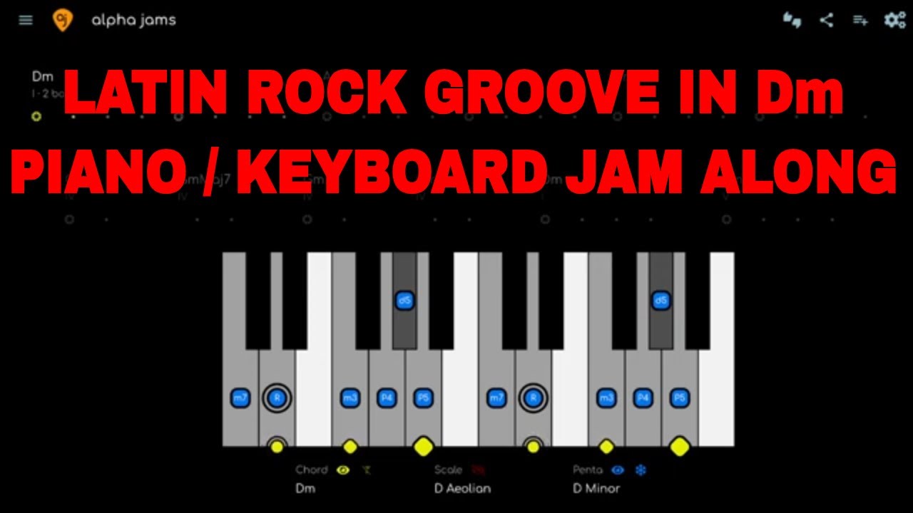 Latin Rock Jam Track | Piano / Keyboard Play Along Backing Track in D ...