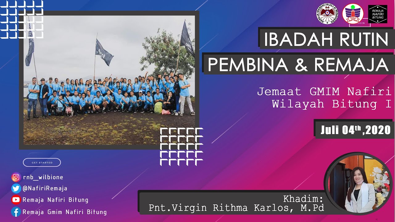 Ibadah Rutin Pembina Dan Remaja Sabtu 04 Juli 2020 Youtube
