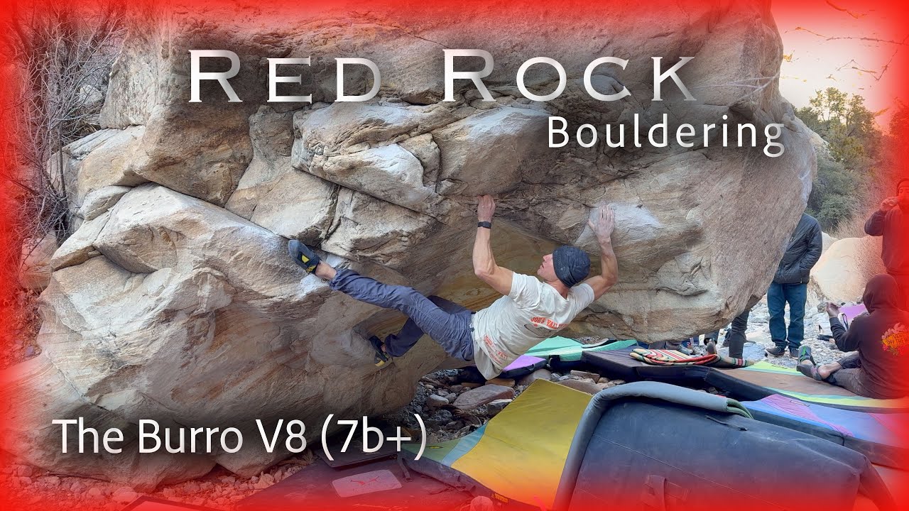 The Burro V8 (7b+) Bouldering Red Rock Las Vegas - YouTube