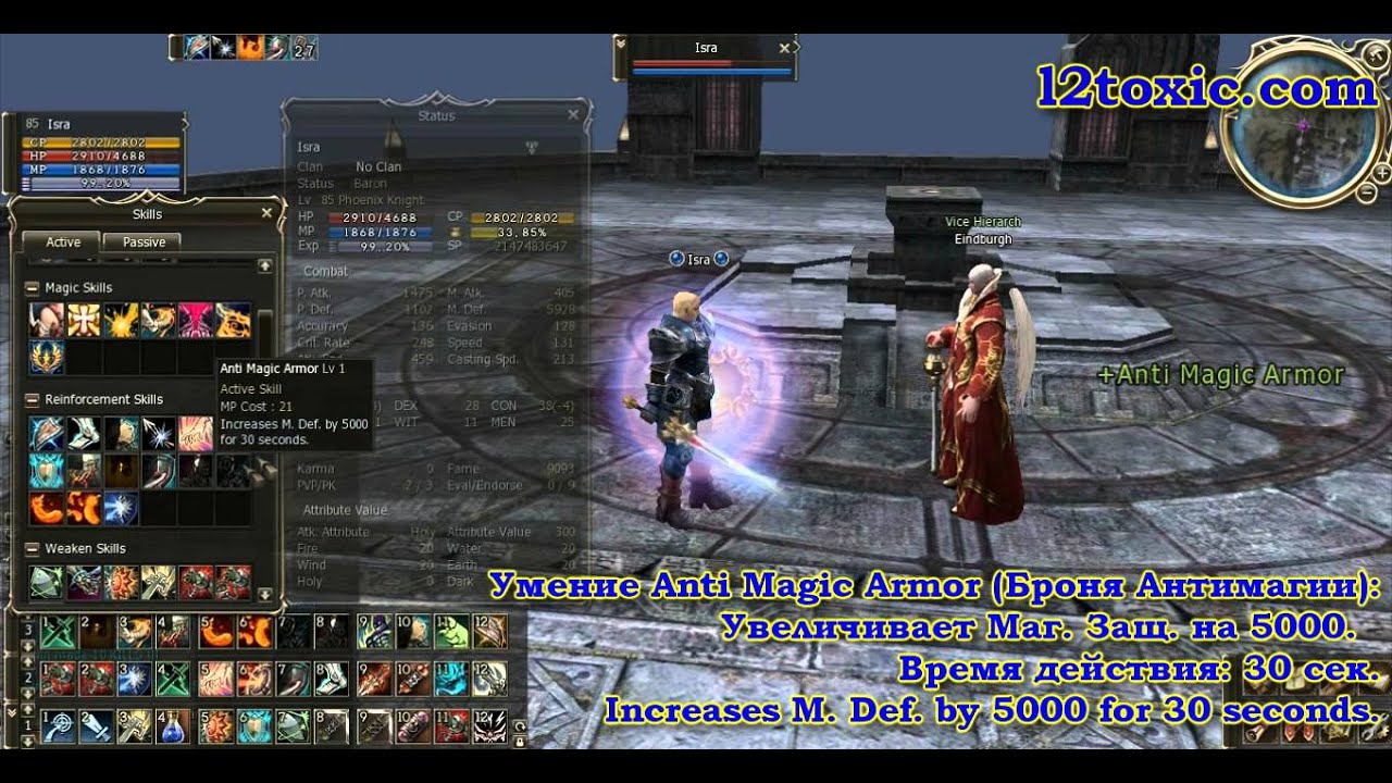 Skill Anti Magic Armor (Умение Броня Антимагии) - YouTube