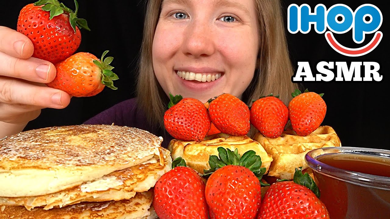 ASMR Pancakes & Waffles MUKBANG (No Talking) Eating Sounds - YouTube