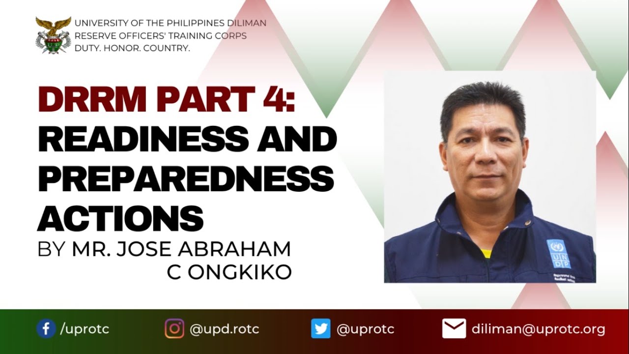 UP ROTC - DRRM Part IV: Readiness and Preparedness Actions | NSTP ...